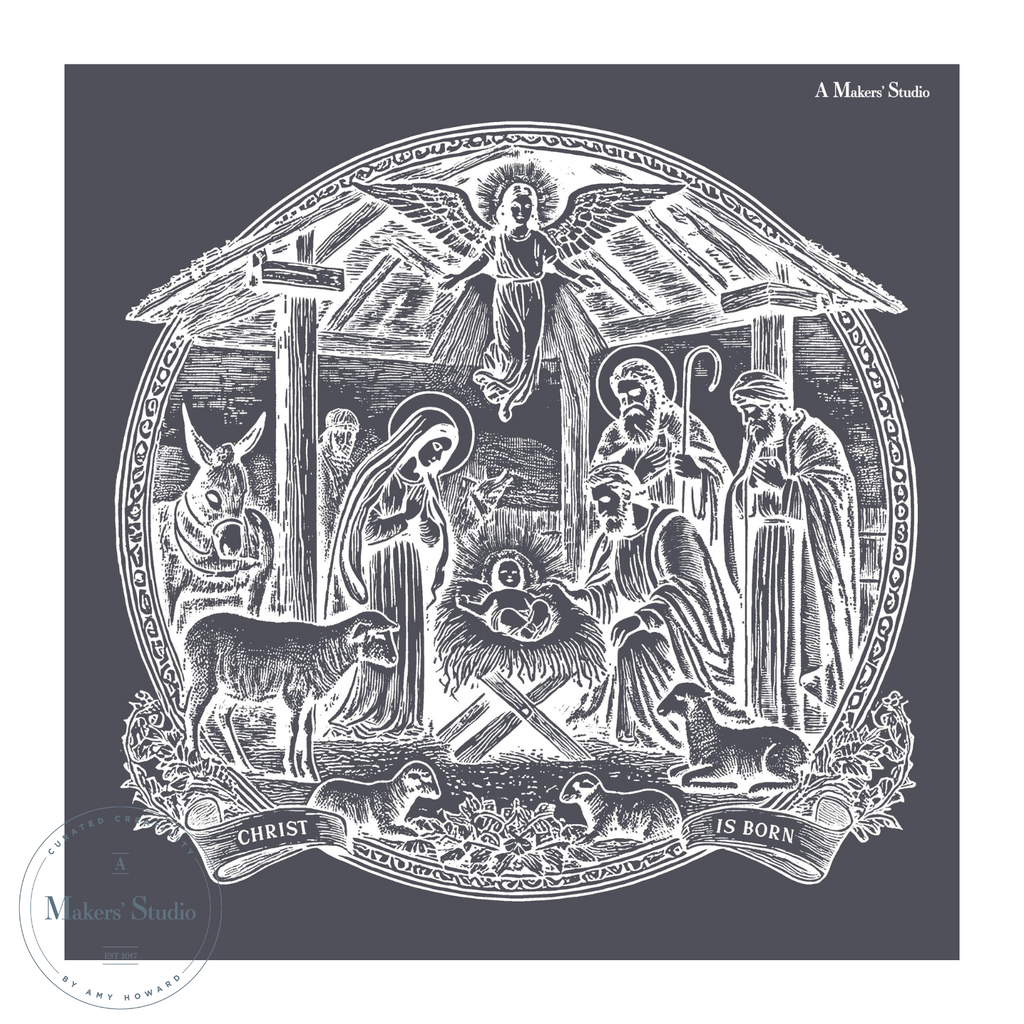Christ is Born - Mesh Stencil 12x12 – Amy Howard At Home