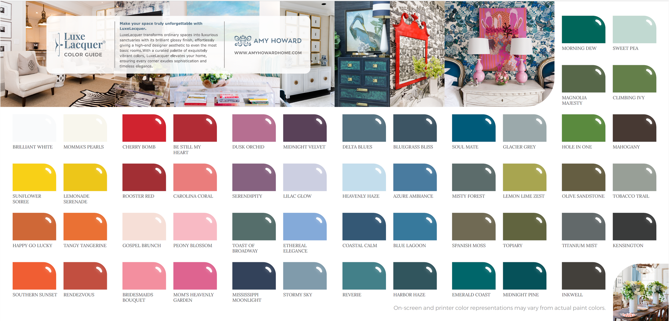 LuxeLacquer - Color Card – Amy Howard At Home