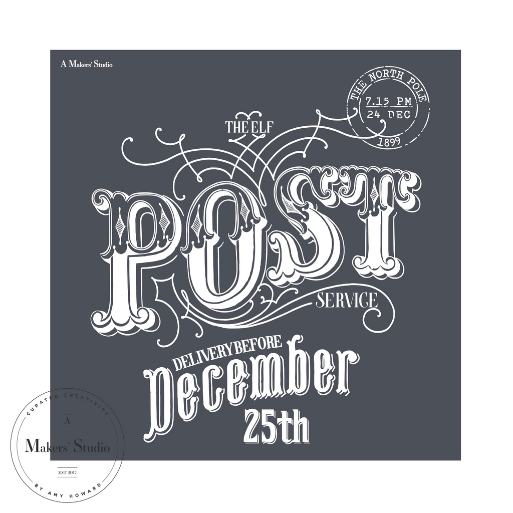 Elf Post Service - Mesh Stencil 12x12 | Amy Howard At Home