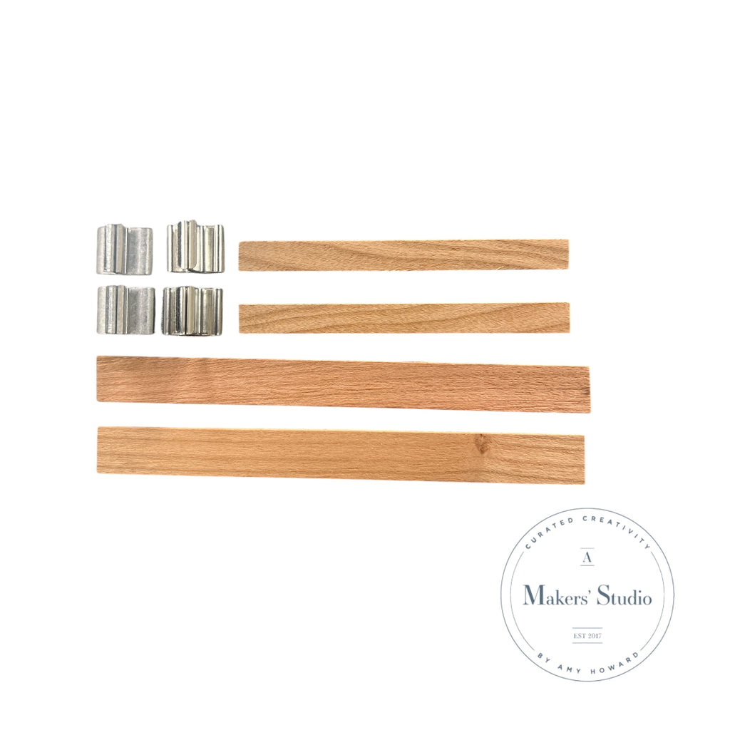 Set of 4 Wooden Wicks and Stands for Candle Making – Amy Howard At Home