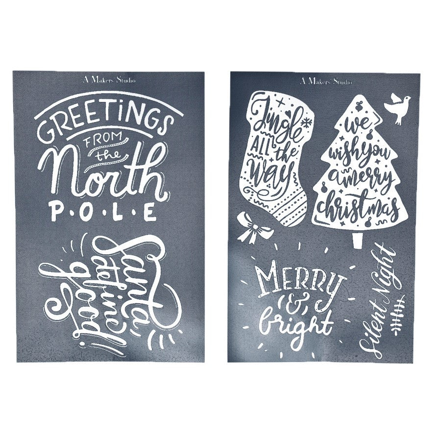 Santa Define Good - Mesh Stencil 2 pack - 5.5 x 8.5 – Amy Howard At Home