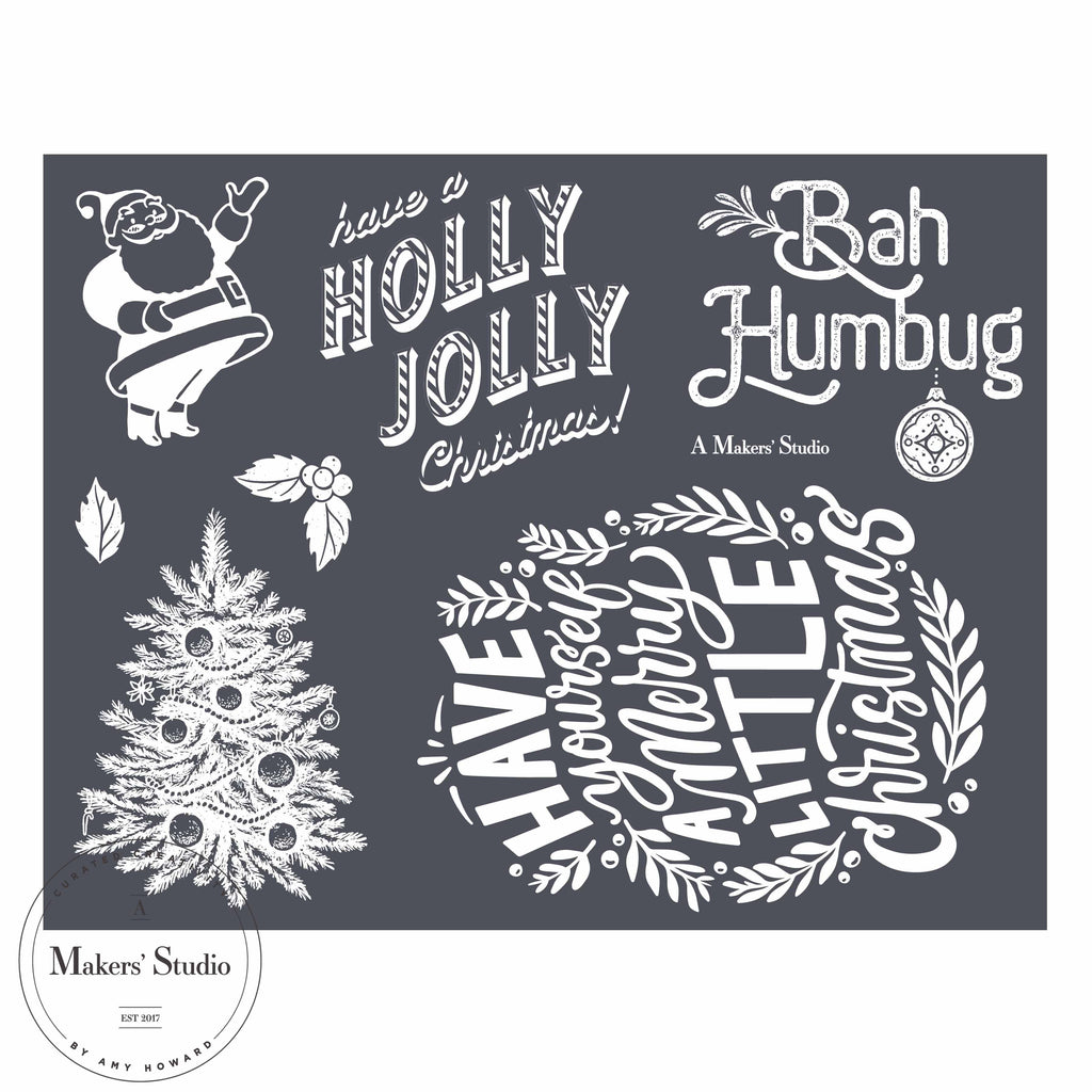 Holly Jolly - Mesh Stencil 8.5x11 – Amy Howard At Home