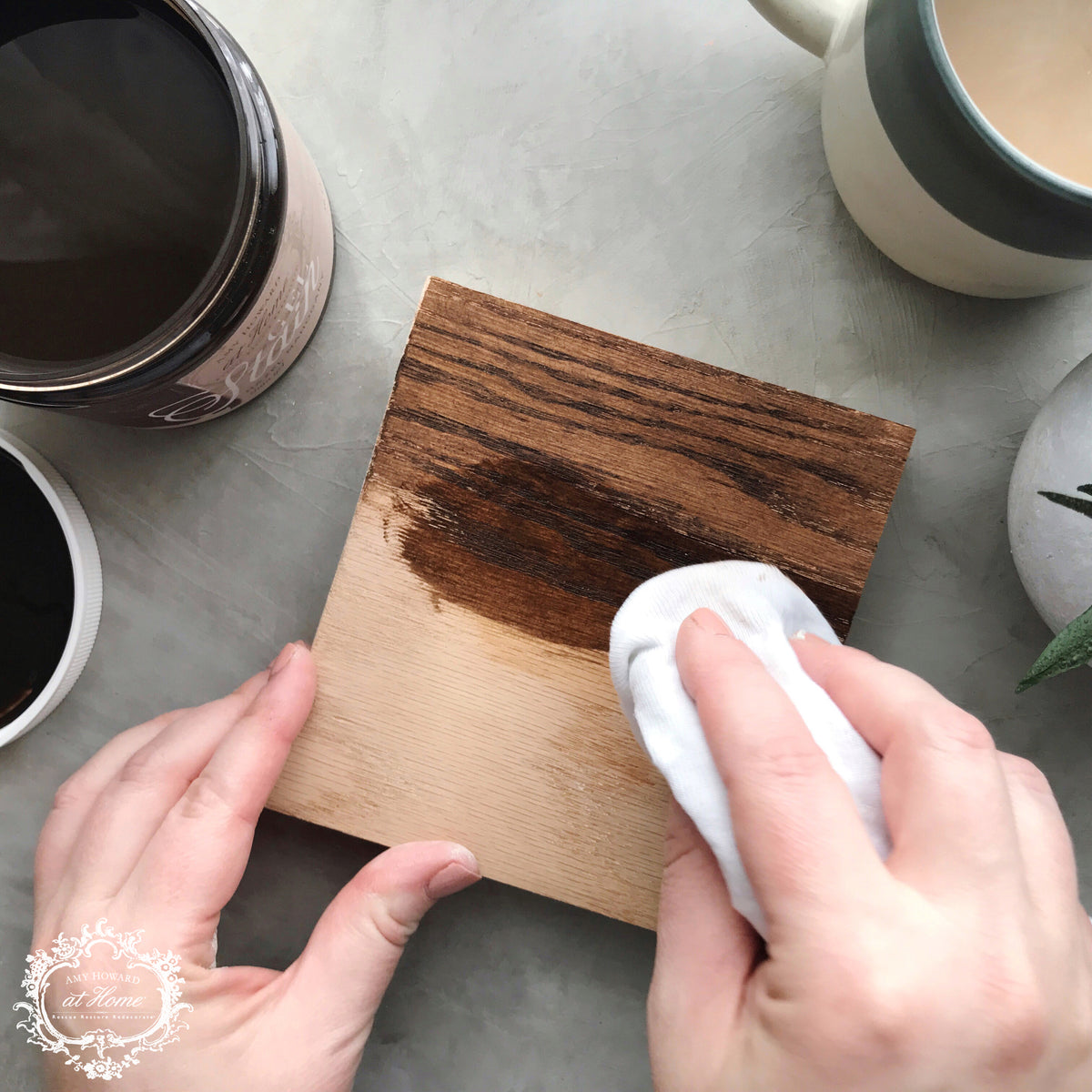 Tea Stain Glaze Cabinets