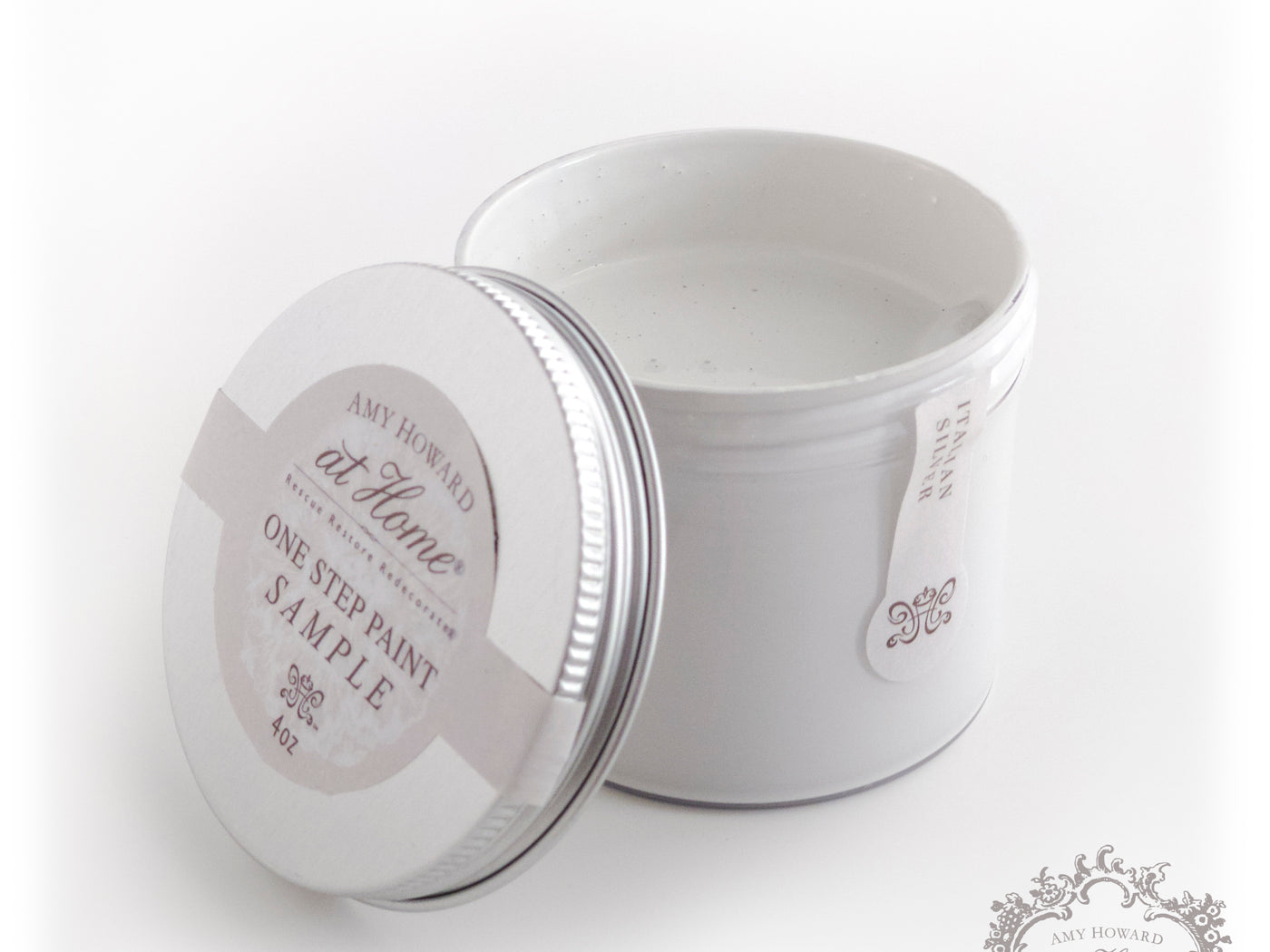 Italian Silver - One Step Paint - 4oz Sample – Amy Howard At Home