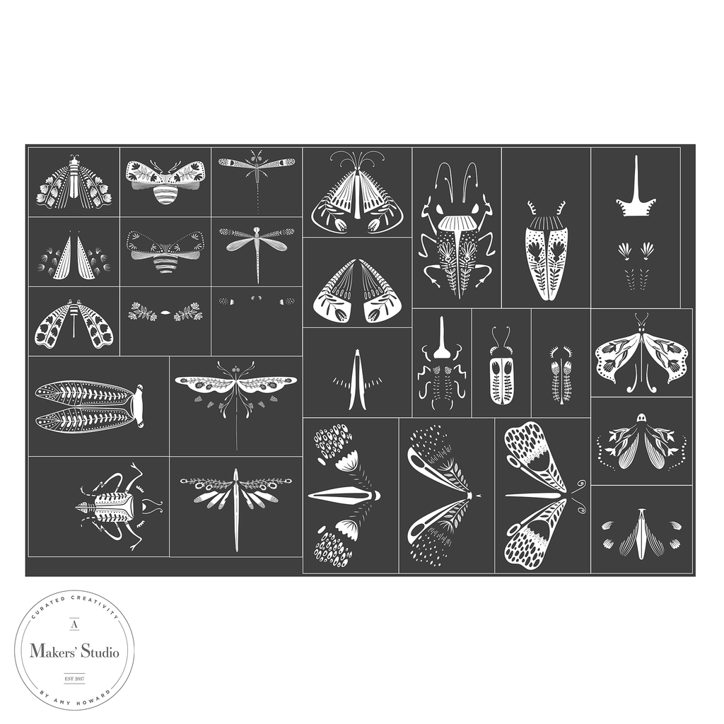 Ode to Moth - Mesh Stencil 12x18 – Amy Howard At Home